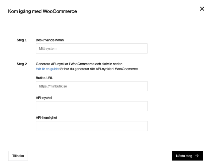 Integration Woocommerce